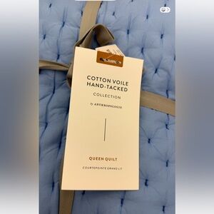 Anthropologie | Bedding | Anthropologie Cotton Voile Hand Tacked Light ...